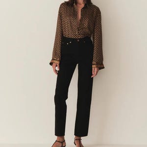 Flared Long Sleeve Shirt Sewing Pattern, Women Shirt Pattern, Anni ...