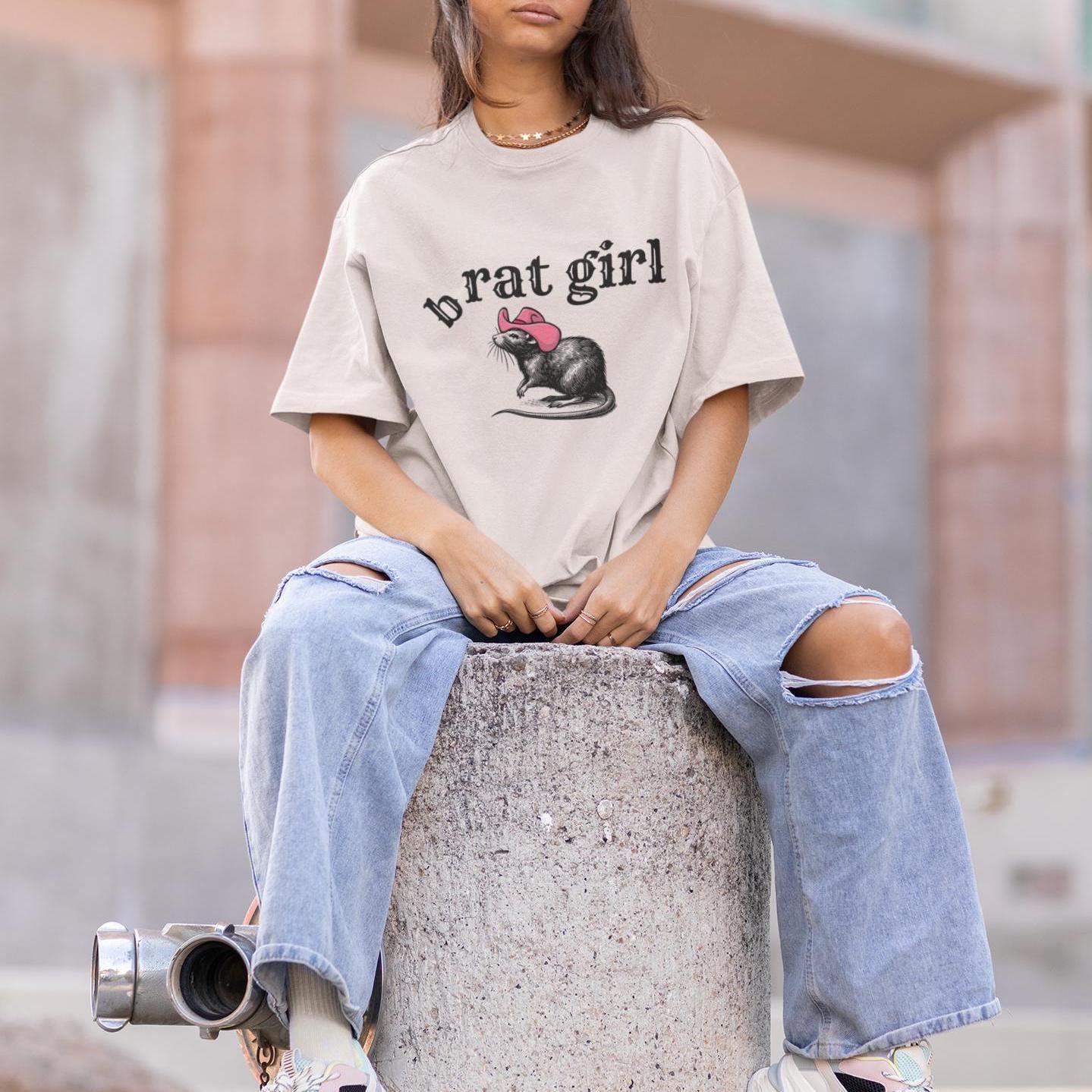 Brat Girl SVG for T-shirts, Brat Girl PNG, Cowboy Rat, Rodent SVG ...