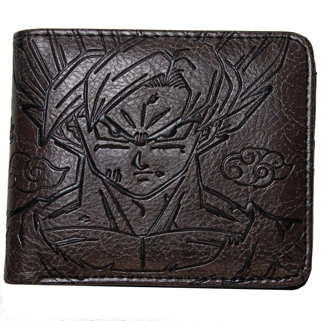Dragon Ball Z Anime Goku Super Saiyan Men Wallet Dark Brown Coins Cards ...