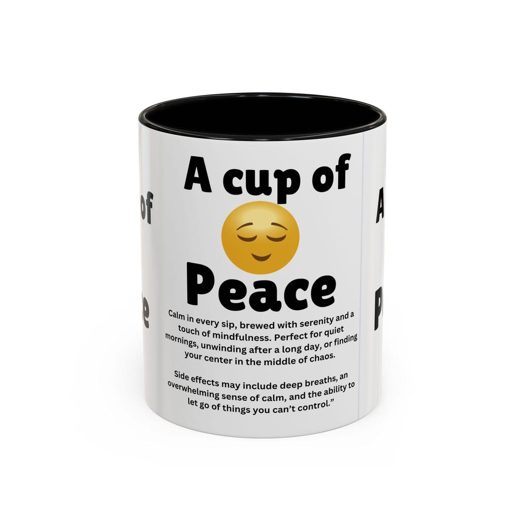 Mug, A Cup of Peace Ceramic Tea Cup, Gift for Zen Enthusiast, Calm ...