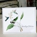 Moss Rose Note Card, Vintage Moss Rose Illustration Greeting Card, Rose ...