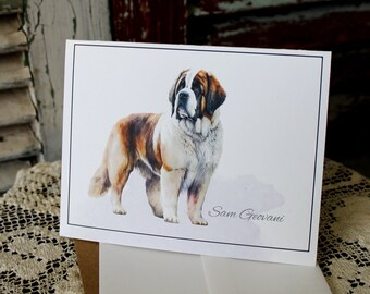 St Bernard Gift, Saint Bernard Lover, St Bernard Stationery, Stationary ...