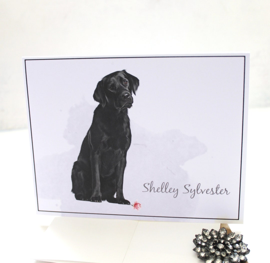 Black Labrador Note Cards: Dog Stationery Set - Etsy