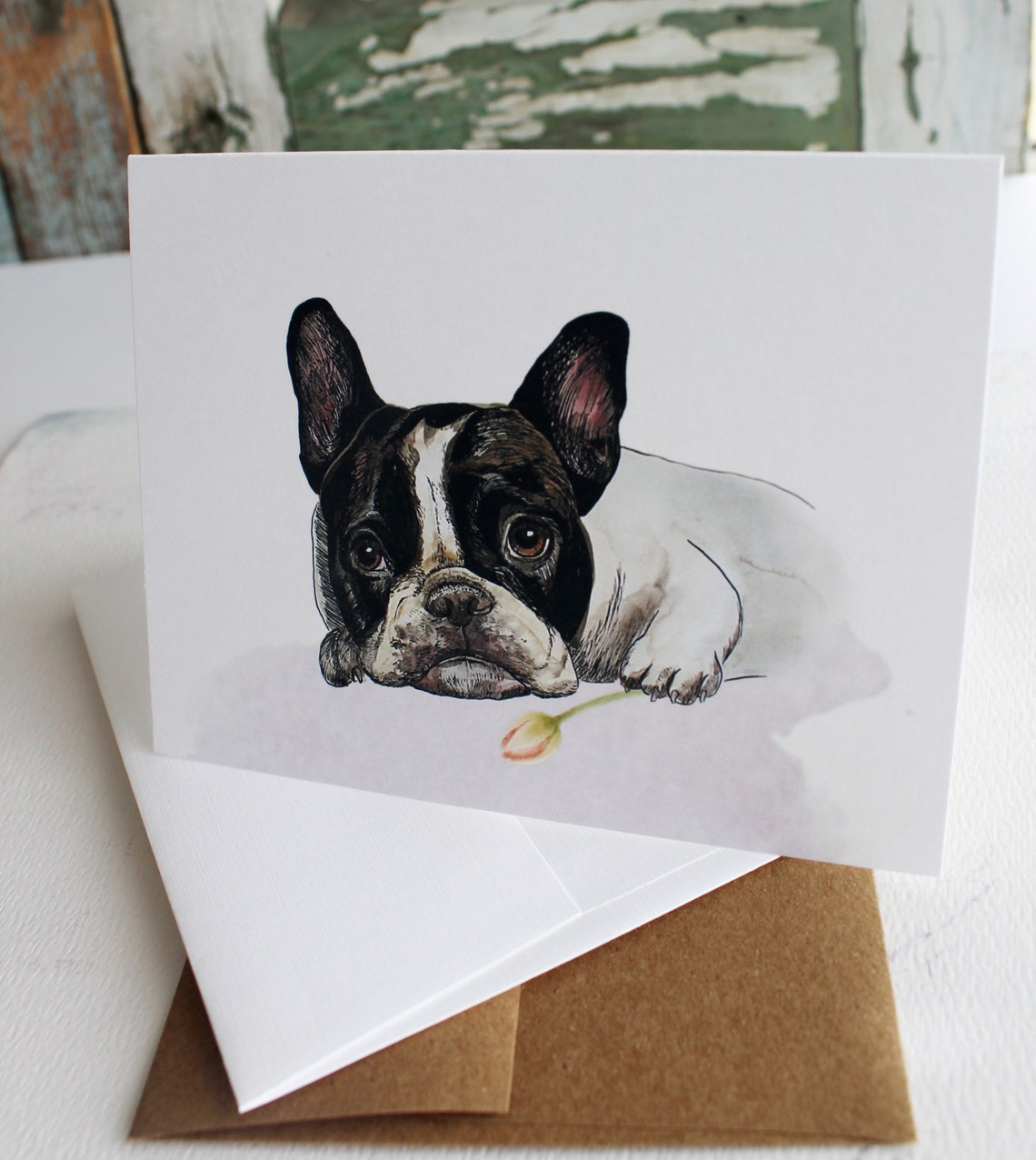 Frenchie Note Cards French Bull Dog Note Cards Frenchie | Etsy