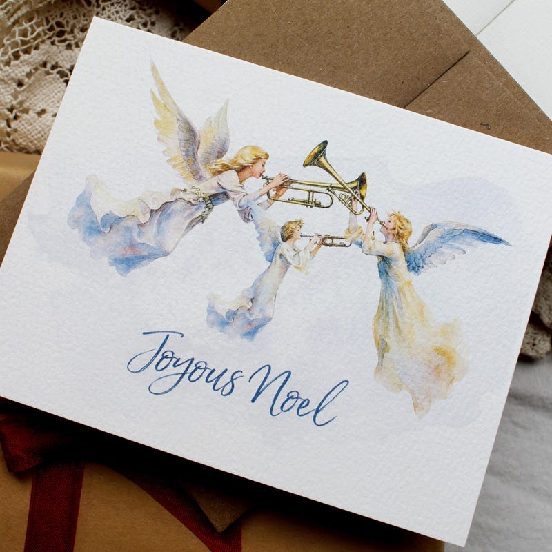 Angel Christmas Cards - Etsy