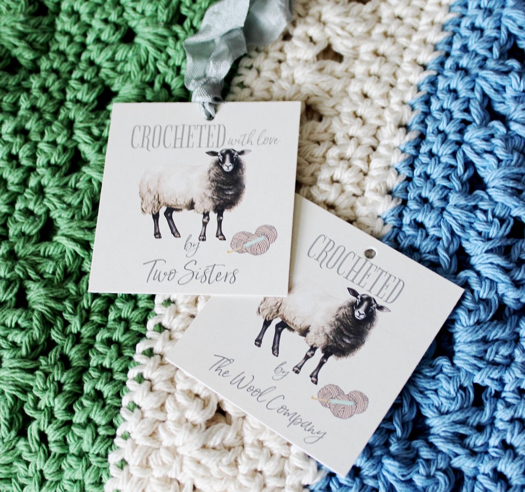 Crochet Hang Tags, Personalized Crochet Tags, Crochet Tags for Gifts ...