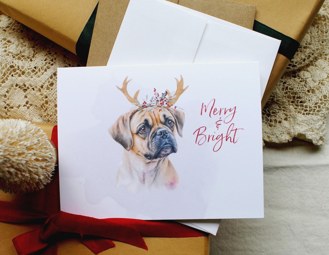 Puggle Christmas Cards, Puggle Christmas Card Set, Merry Christmas ...