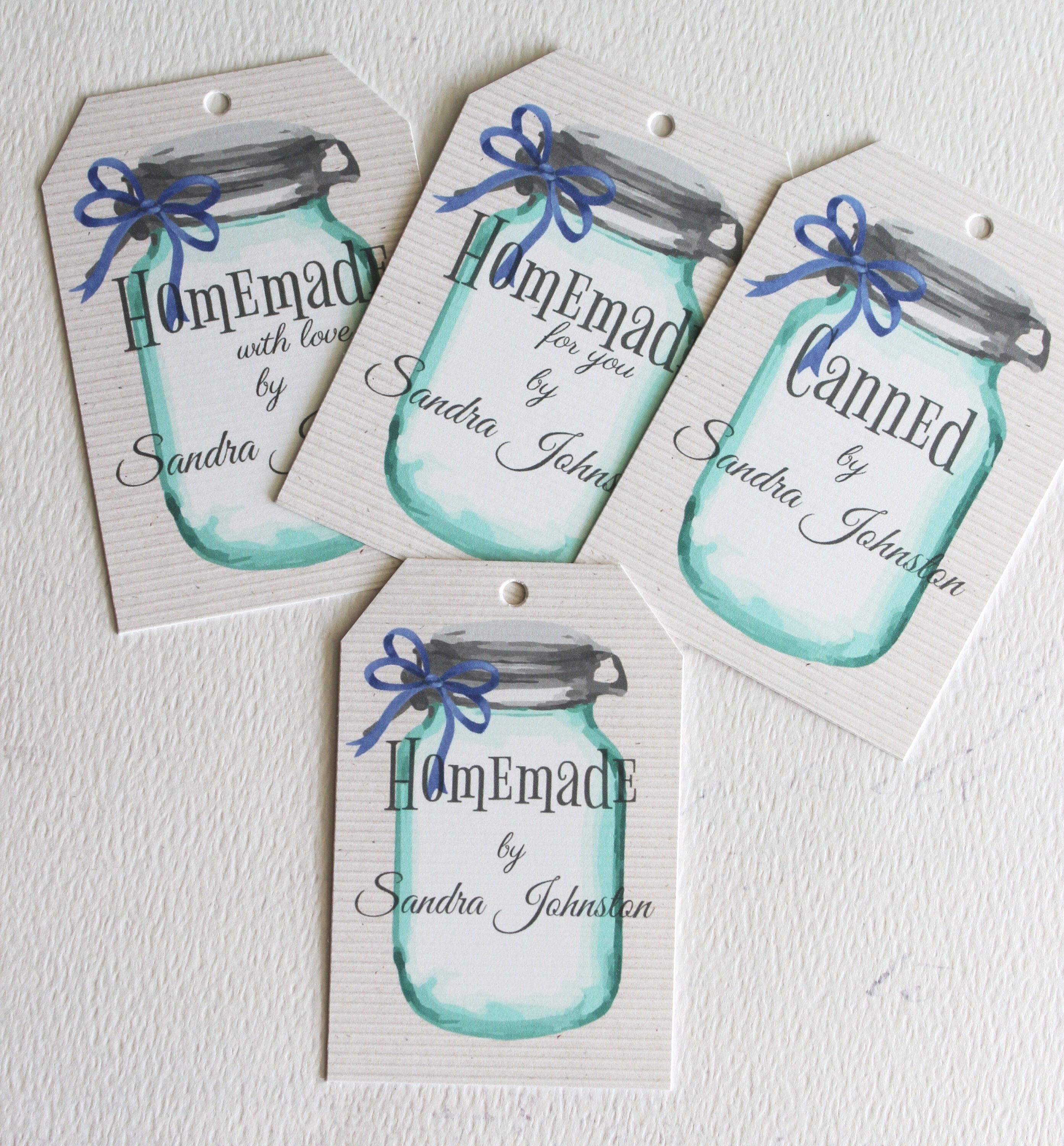 Personalized Canned Goods Tags: Homemade Food Gift Labels - Etsy