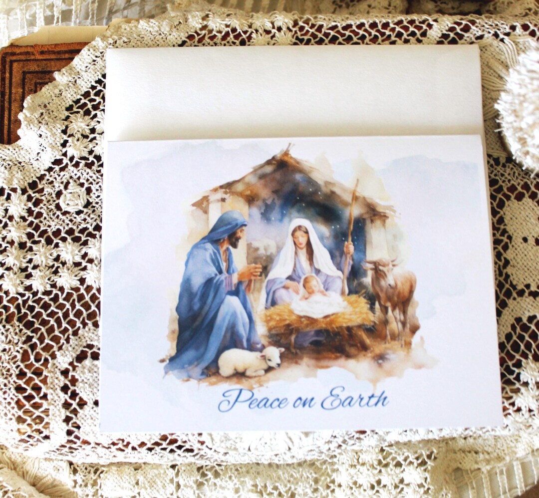 Christmas Cards, Nativity Scene Christmas Cards, the Holy Family ...