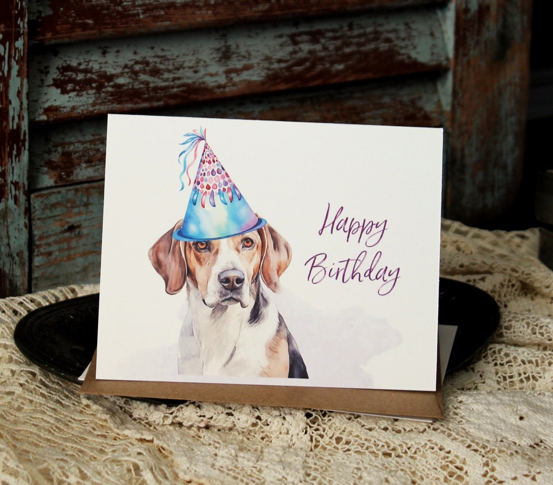 Beagle Note Cards, Happy Birthday Beagle Cards, Beagle Happy Birthday ...