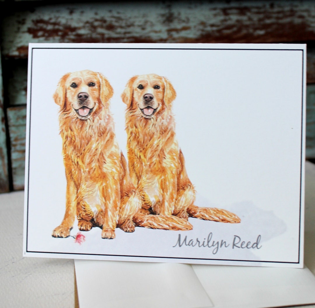 Golden Retriever Note Cards, Retriever Note Cards, Golden Retriever ...