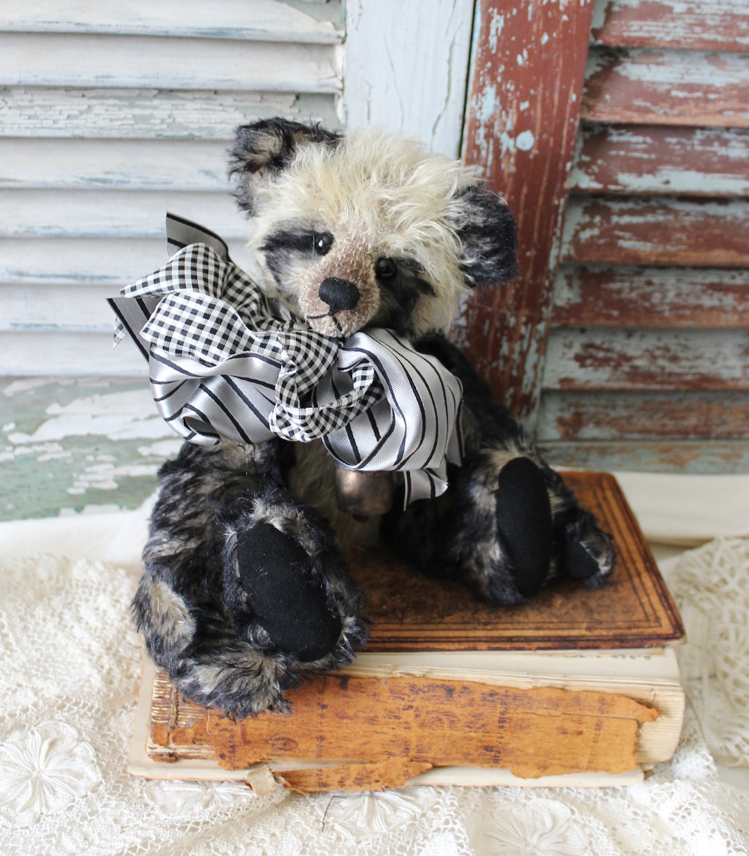 Mohair Teddy Bear Handmade, Artist Teddy Bear, Mohair Panda Bear ...