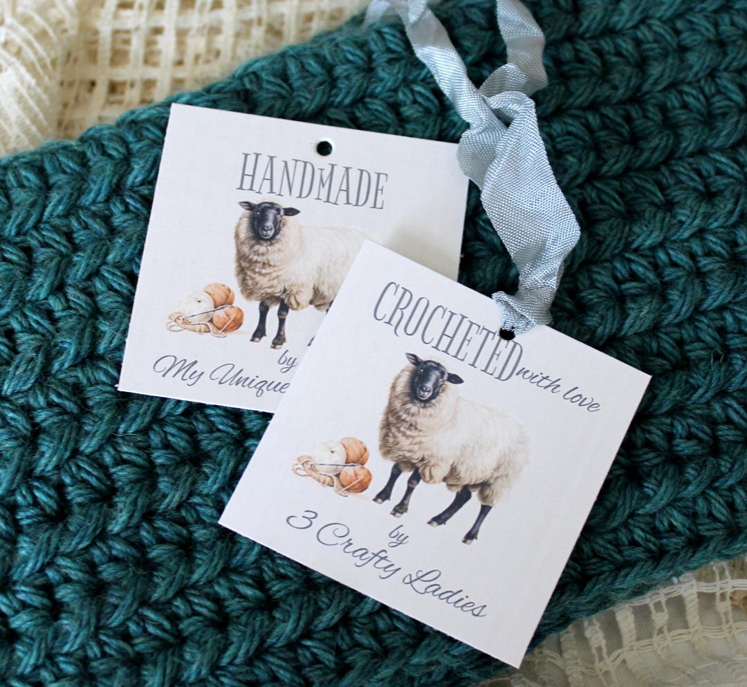 Crochet Hang Tags,crochet Gift Tags, Personalized Crochet Tags, Gift ...
