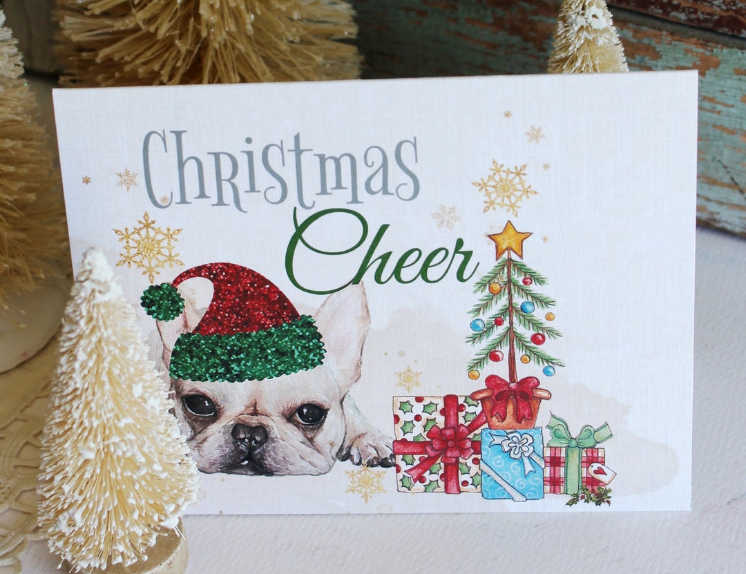French Bulldog Christmas Cards Frenchie Christmas Card Set Set of 10 ...