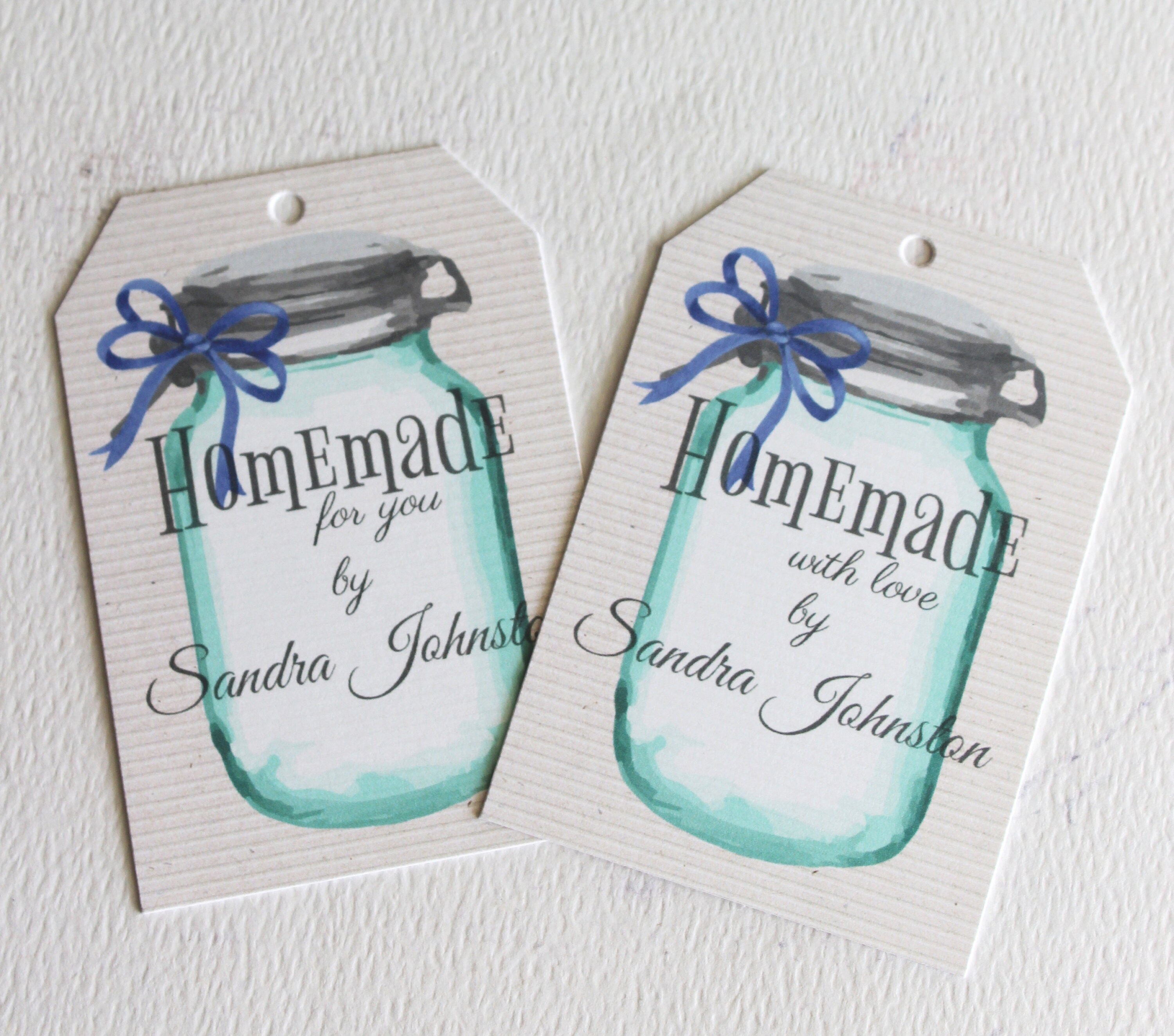 Personalized Canned Goods Tags: Homemade Food Gift Labels - Etsy