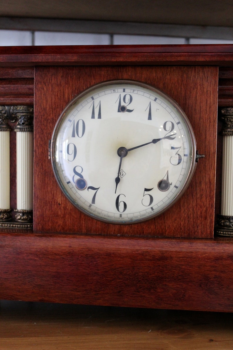 Vintage Key Wind Gilbert Table Top Clock Antique Key Wind - Etsy