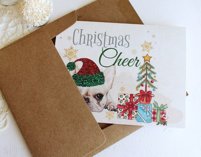 French Bulldog Christmas Cards Frenchie Christmas Card Set - Etsy