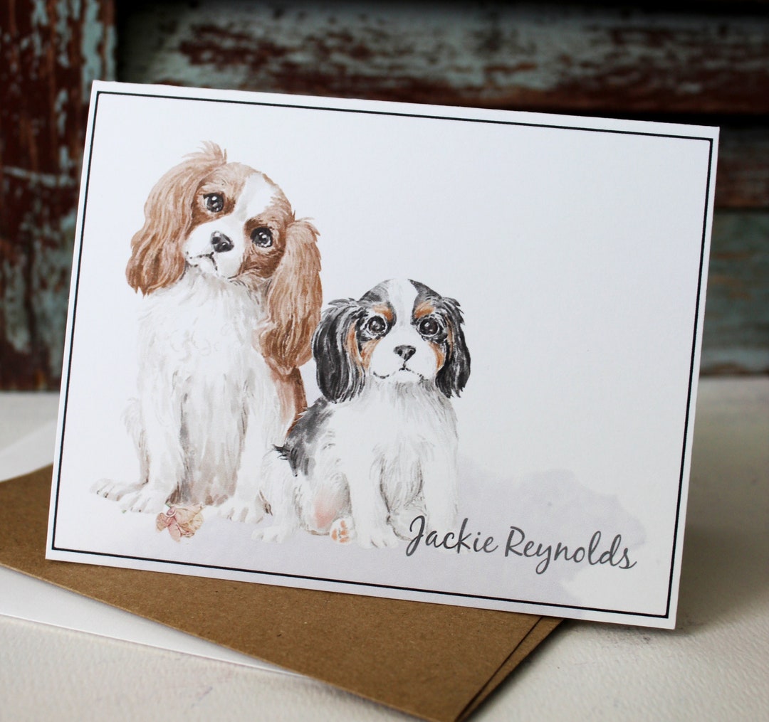 Cavalier King Charles Note Card Set: Personalized Stationery - Etsy