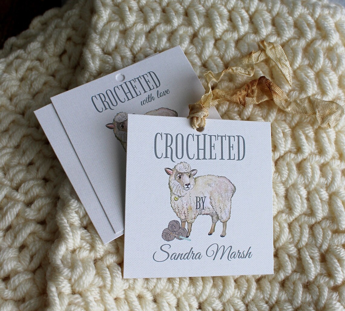 Crocheted Gift Tags Tags for Crocheted Items Personalized - Etsy