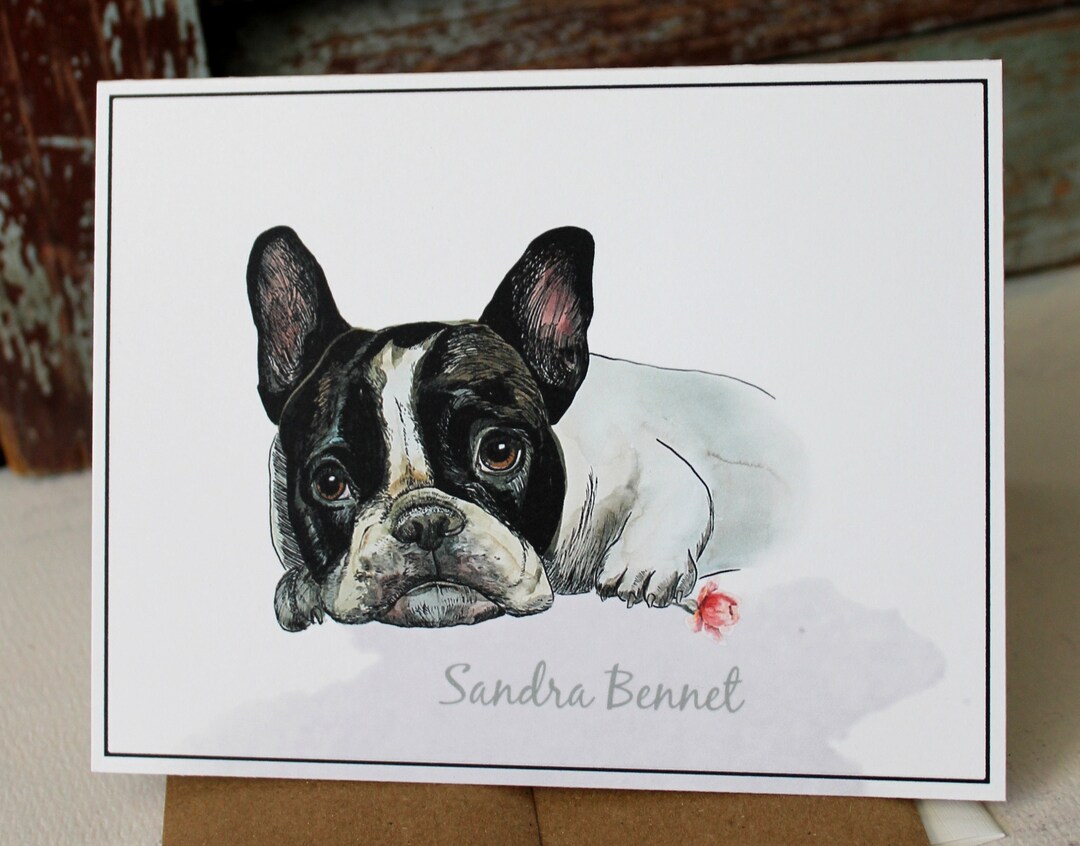 French Bulldog Note Cards: Frenchie Stationery Set - Etsy
