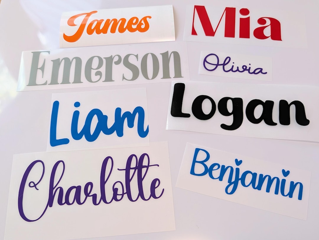 Personalized Name Label Free Shipping Custom Name Decal, Vinyl Sticker ...