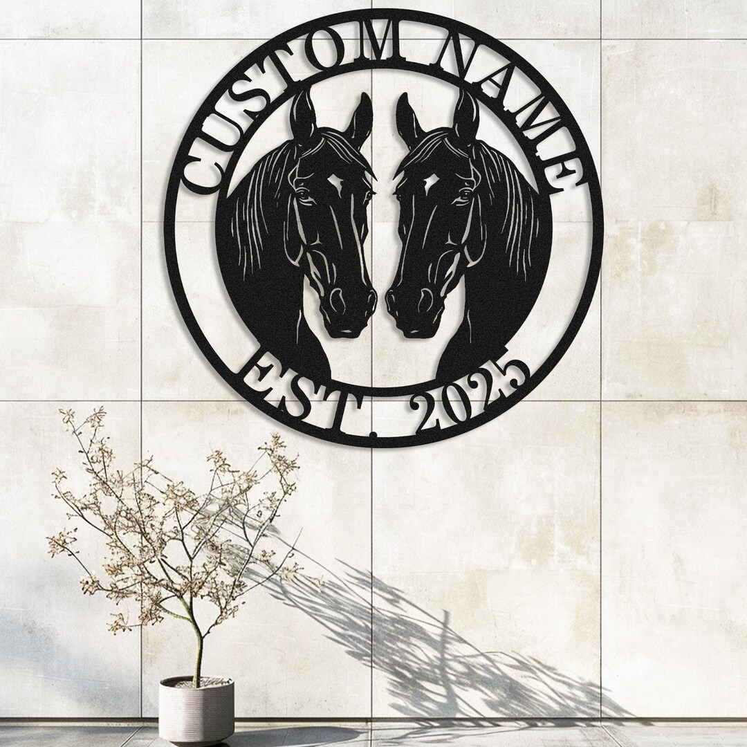 Custom Metal Horse Ranch Sign,horse Farmhouse Sign,personalized Horse ...
