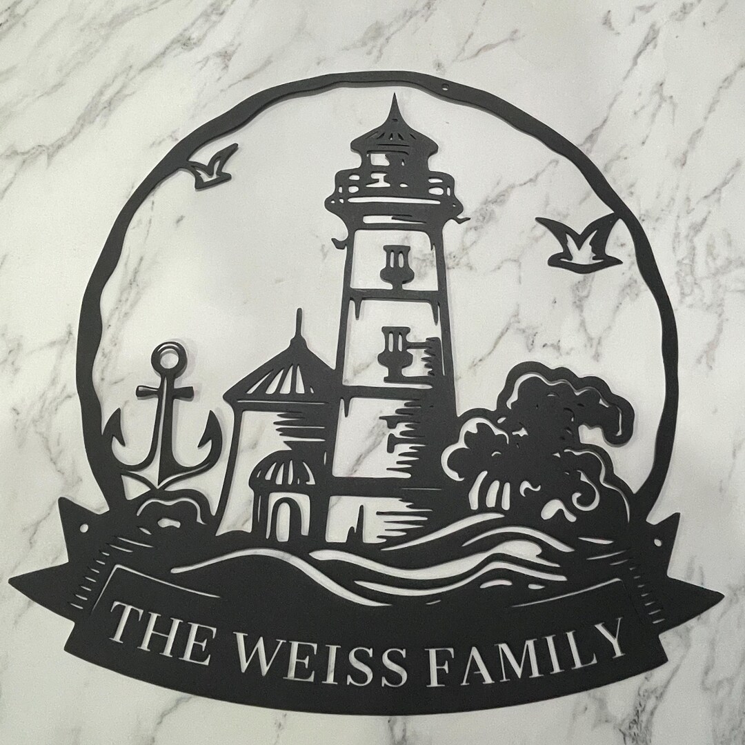 Personalized Lighthouse Metal Wall Hanging,custom Lighthouse Metal Wall ...