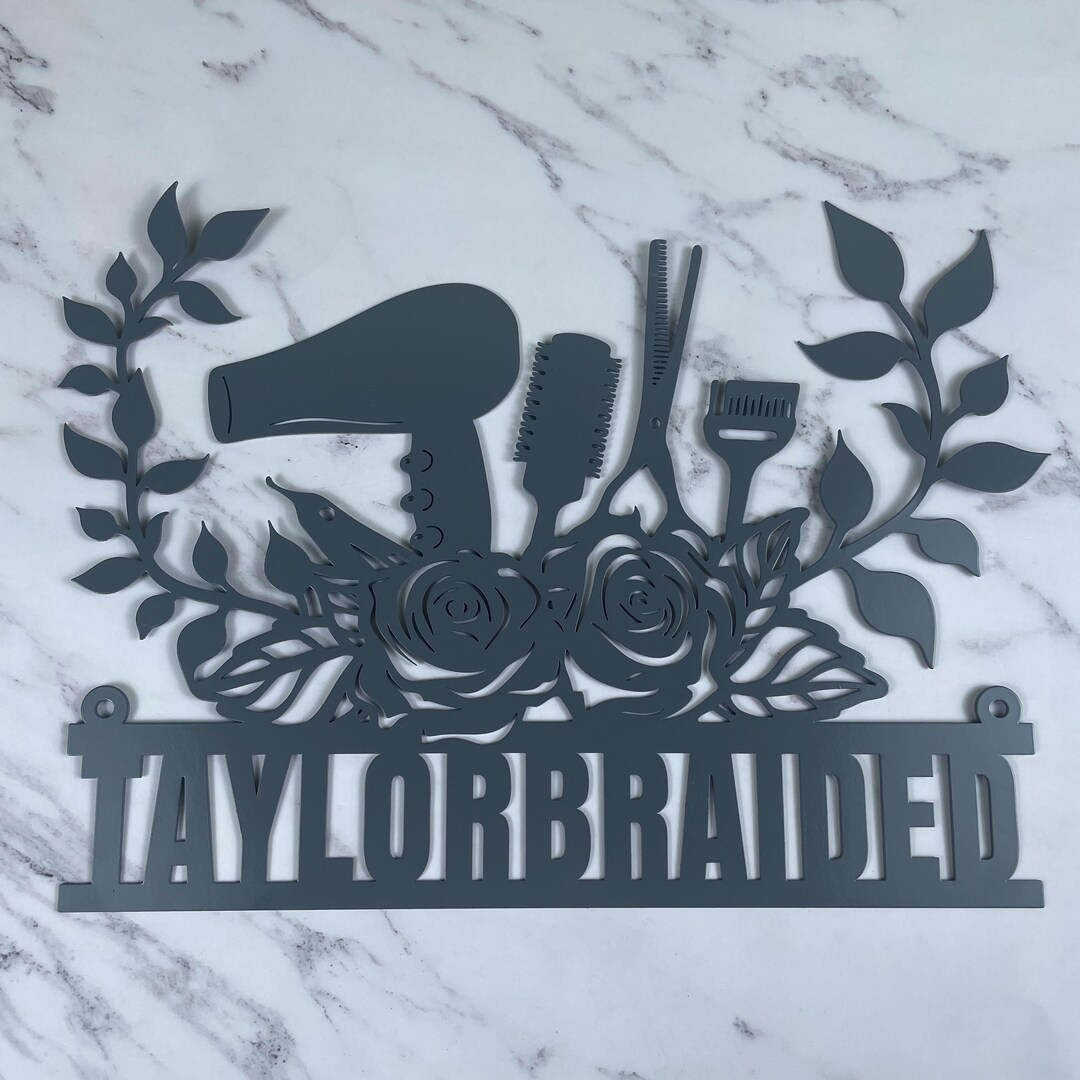 Custom Hairdresser Metal Sign,hair Stylist Sign,personalized Salon Name ...