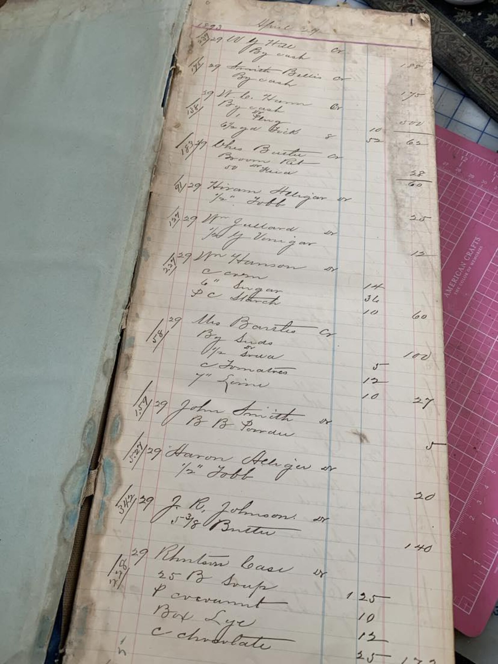 1893-vol. 7- Grocery Store Ledger - Etsy