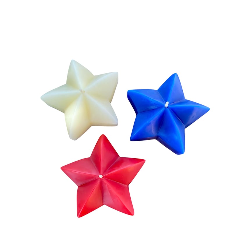 100% Beeswax - Floating Star Candles - Set of 3 in Assorted Colors - Etsy