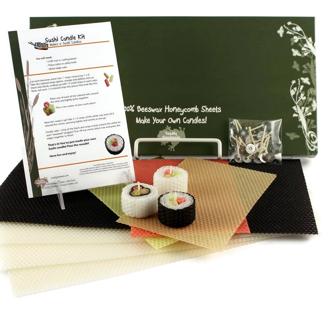 100% Beeswax Sushi Candle Making Kit - DIY Make Your Own Candles - Etsy