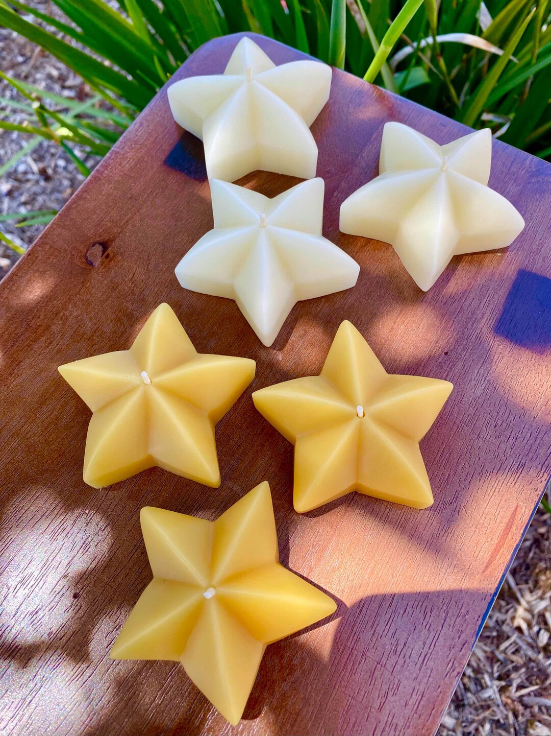 100% Beeswax - Floating Star Candles - Set of 3 in Assorted Colors - Etsy