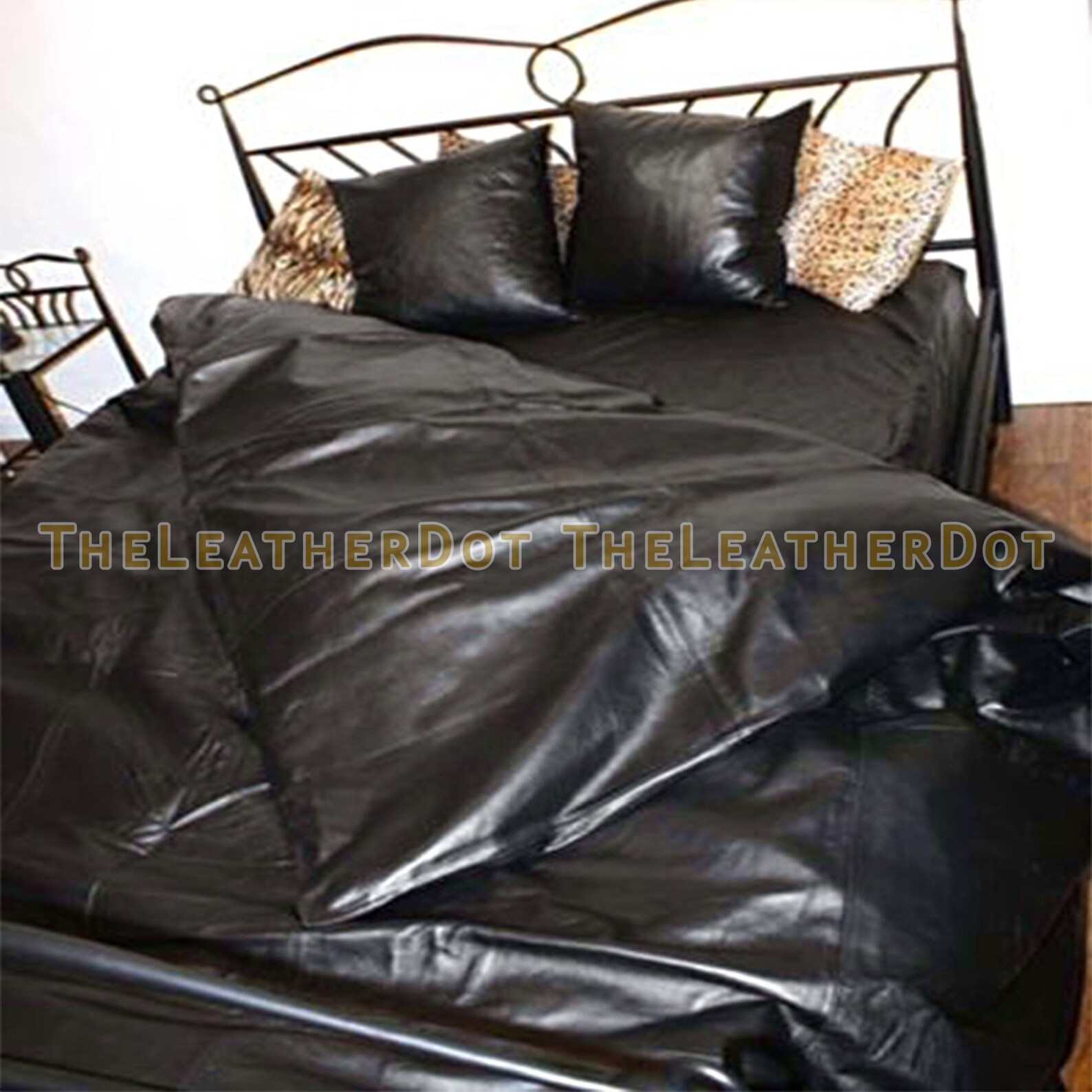Real Calf Soft Leather Bed Sheet, NAPA Super Soft Pillow Cover and ...