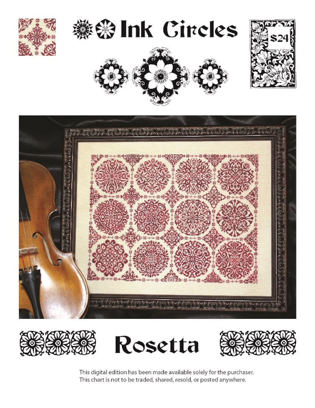 Rosetta - PDF Cross Stitch Chart - Etsy