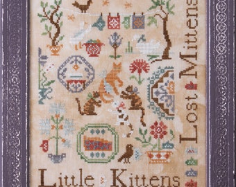 Three Kittens PDF . Counted Cross Stitch Pattern . Digital Design ...