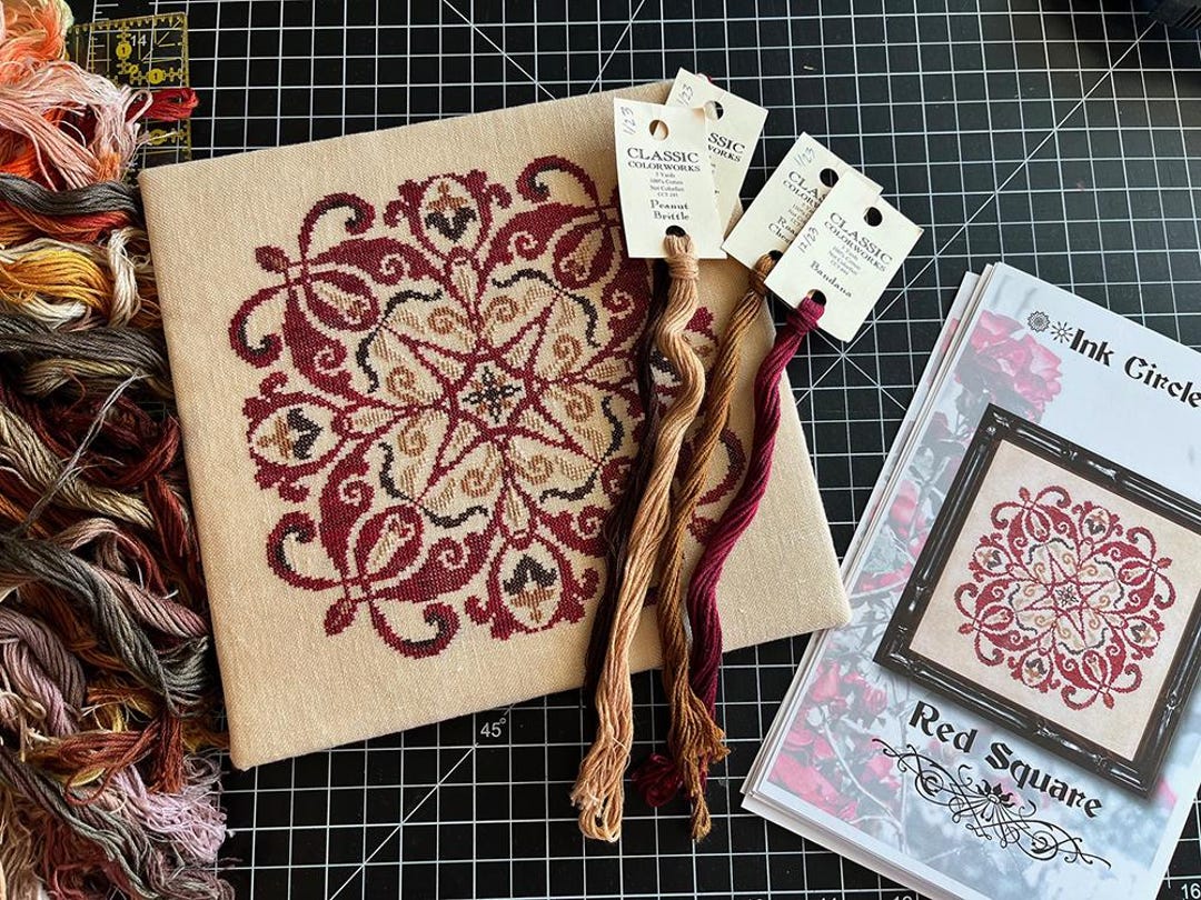 Red Square - PDF Cross Stitch Chart - Etsy