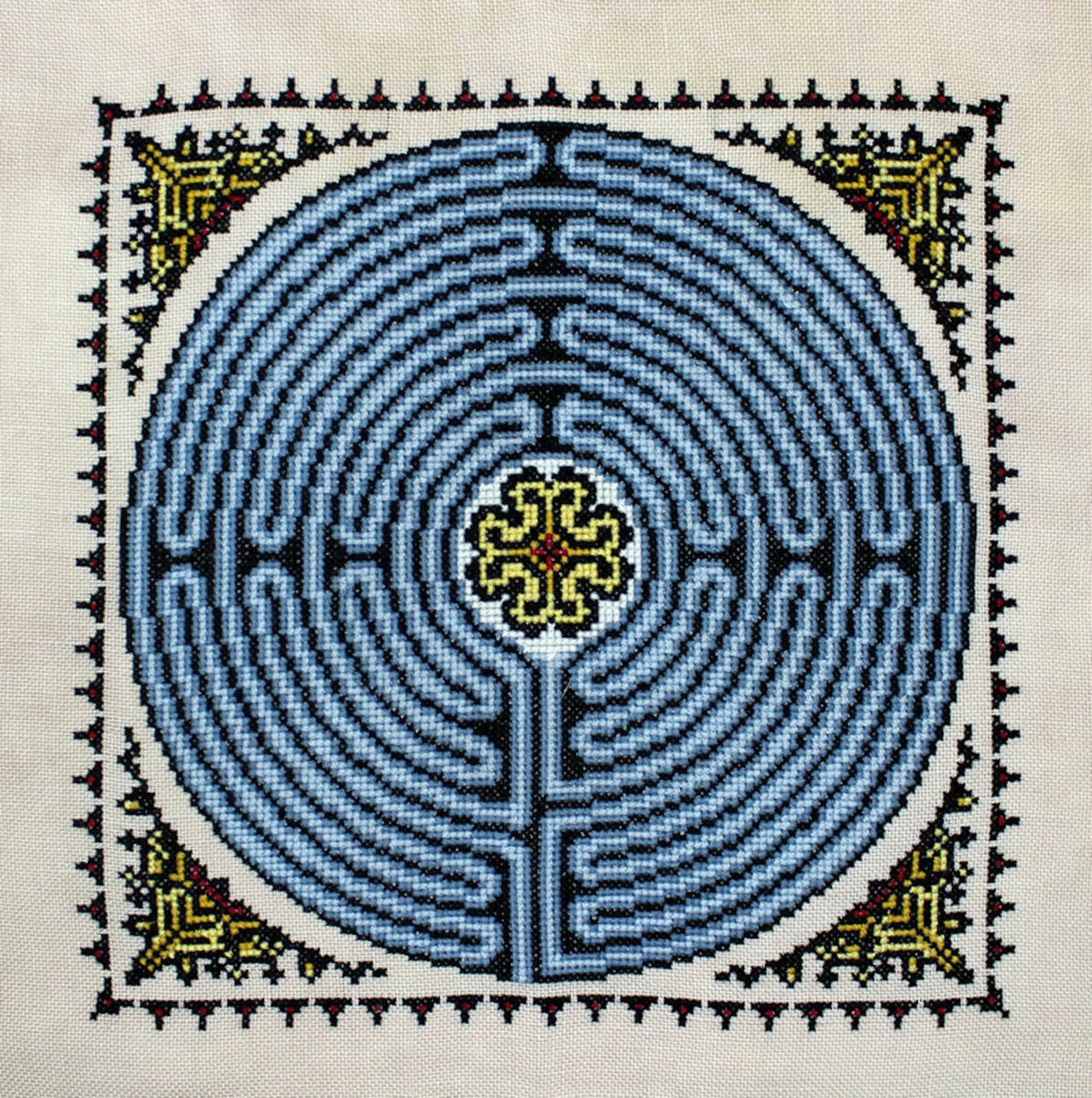 Chartres Labyrinth - PDF Cross Stitch Chart - Etsy