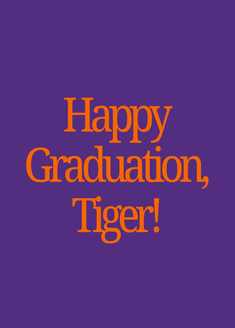 Happy Graduation, Tiger Card Design, Graduation Card Template, Editable ...