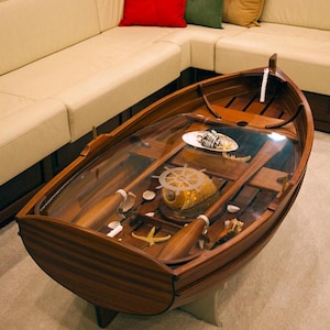 Wood Table Boat Table Boat Coffee Table Coffee Table Tea Table Mahogany ...