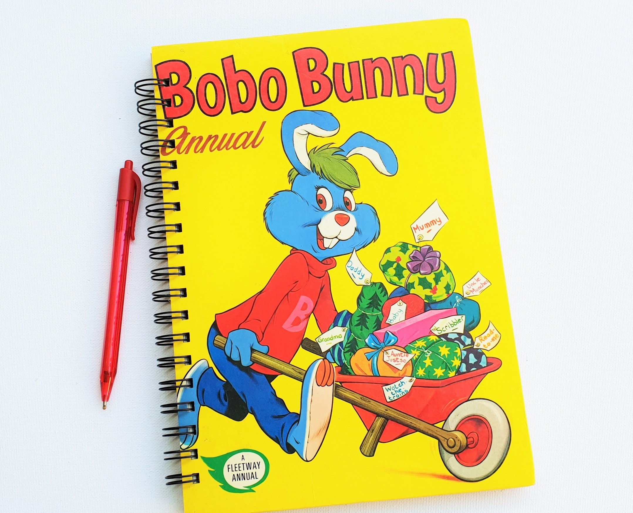 Bobo Bunny Recycled Book Journal & Notebook | Etsy