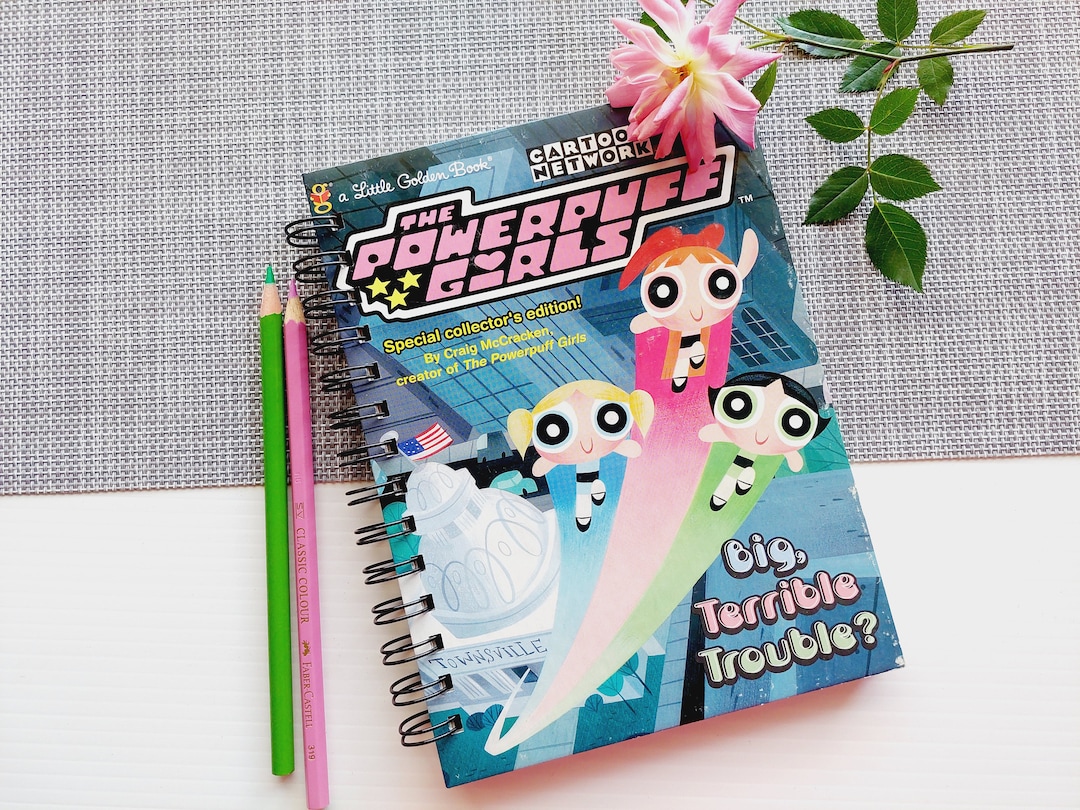 Powerpuff Girls, Upcycled Little Golden Book, Journal, Notebook - Etsy