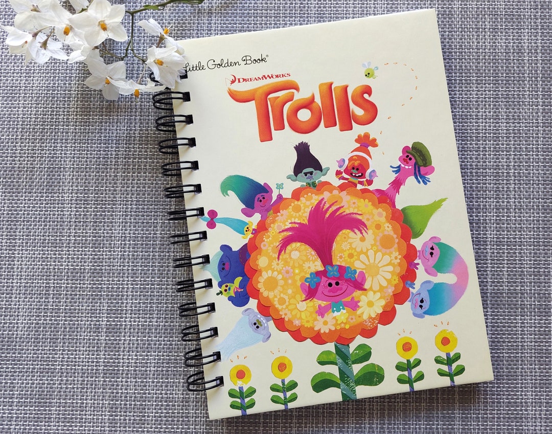 Trolls, Recycled Little Golden Book, Journal, Notebook - Etsy