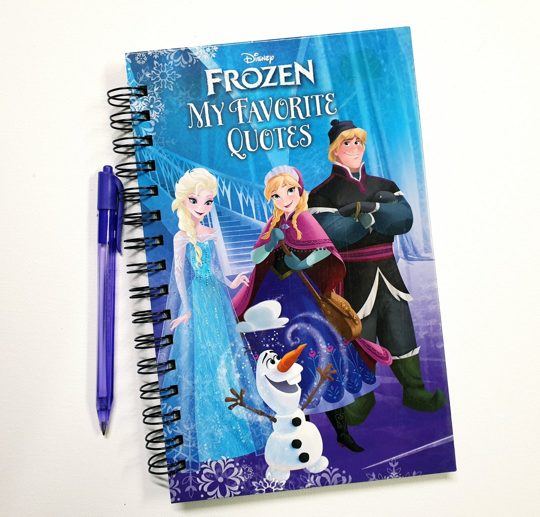 Frozen My Favorite Quotes, Upcycled Book Journal, Spiral Notebook - Etsy