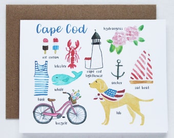 Cape Cod Greeting Card - Etsy