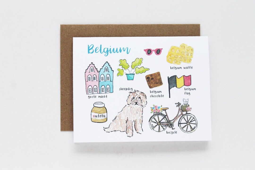 Belgium Greeting Card - Etsy