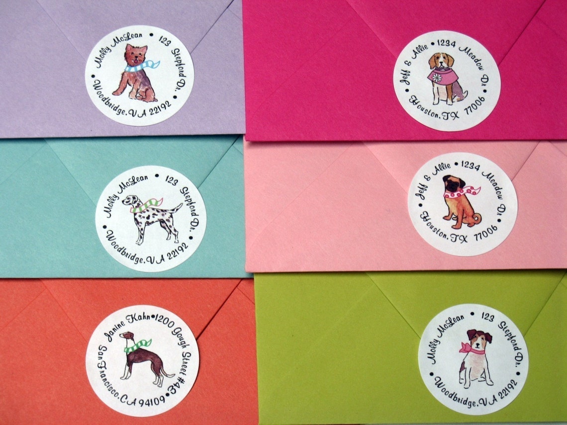Personalized Dress Your Dog Return Address Labels set of 30 - Etsy