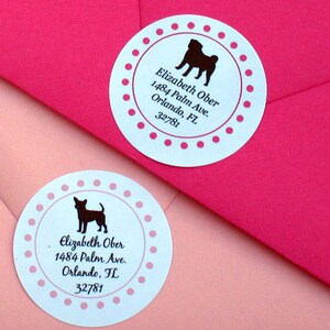 Polka-dot Dog Address Labels - Etsy