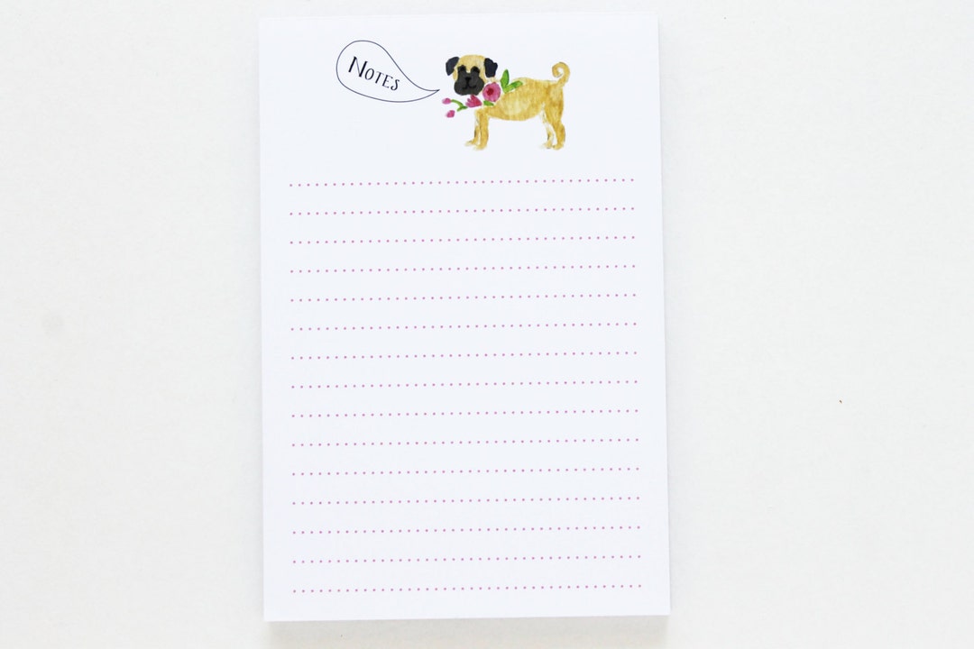 Notepad, Jotter - Pug Notes - Etsy