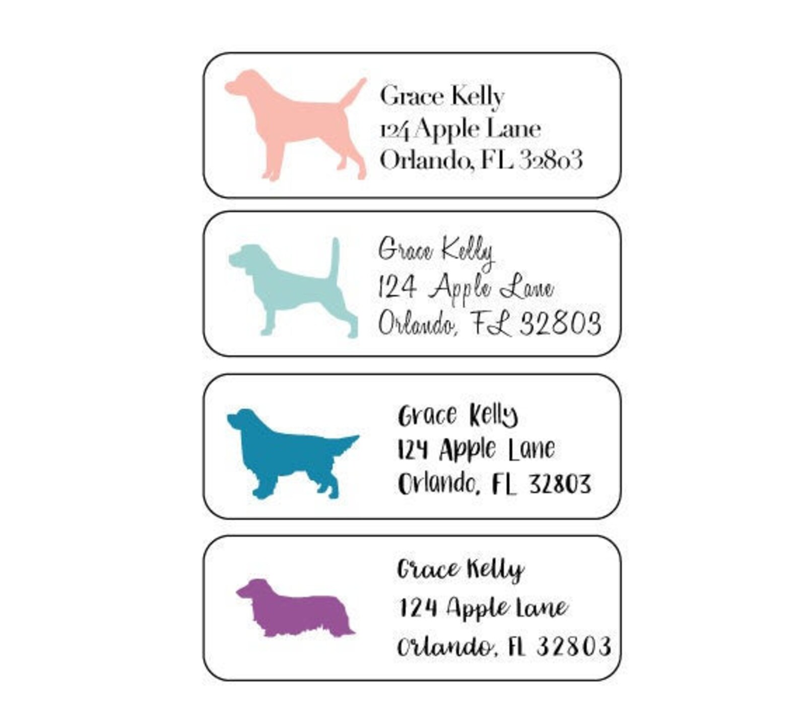Pick Your Dog Return Address Labels - Etsy