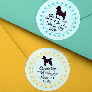 Polka-dot Dog Address Labels - Etsy